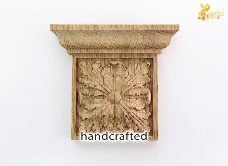 Classic Wood Column Capital With Carved Rosette - Etsy