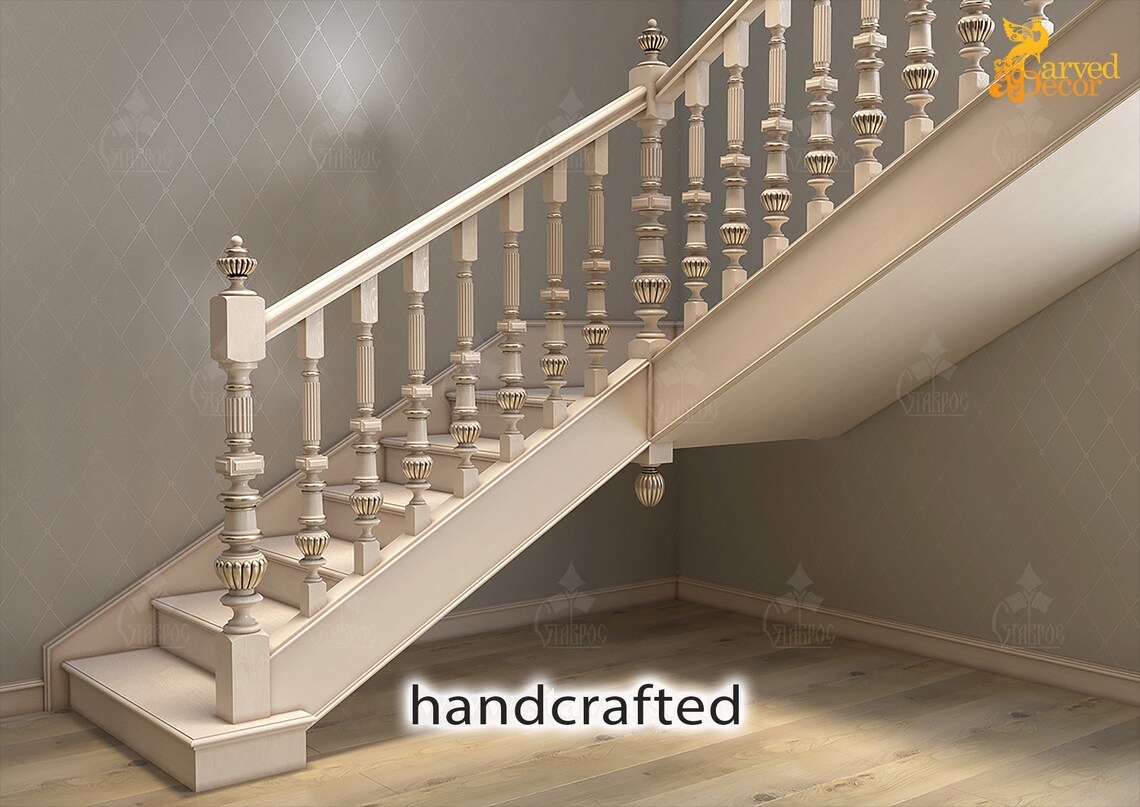 Unfinished Decorative Carved Newel Post Cap for the stair | Etsy