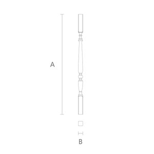 Elegant Square Baluster in Oak or Beech for Modern Interior Design - Etsy