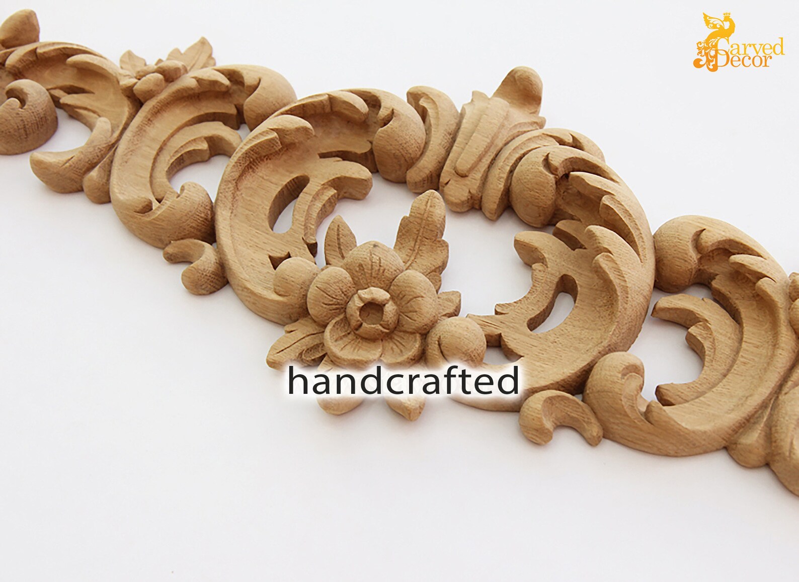 Floral Center Carved Wood Inlay for Cabinets Fireplace - Etsy