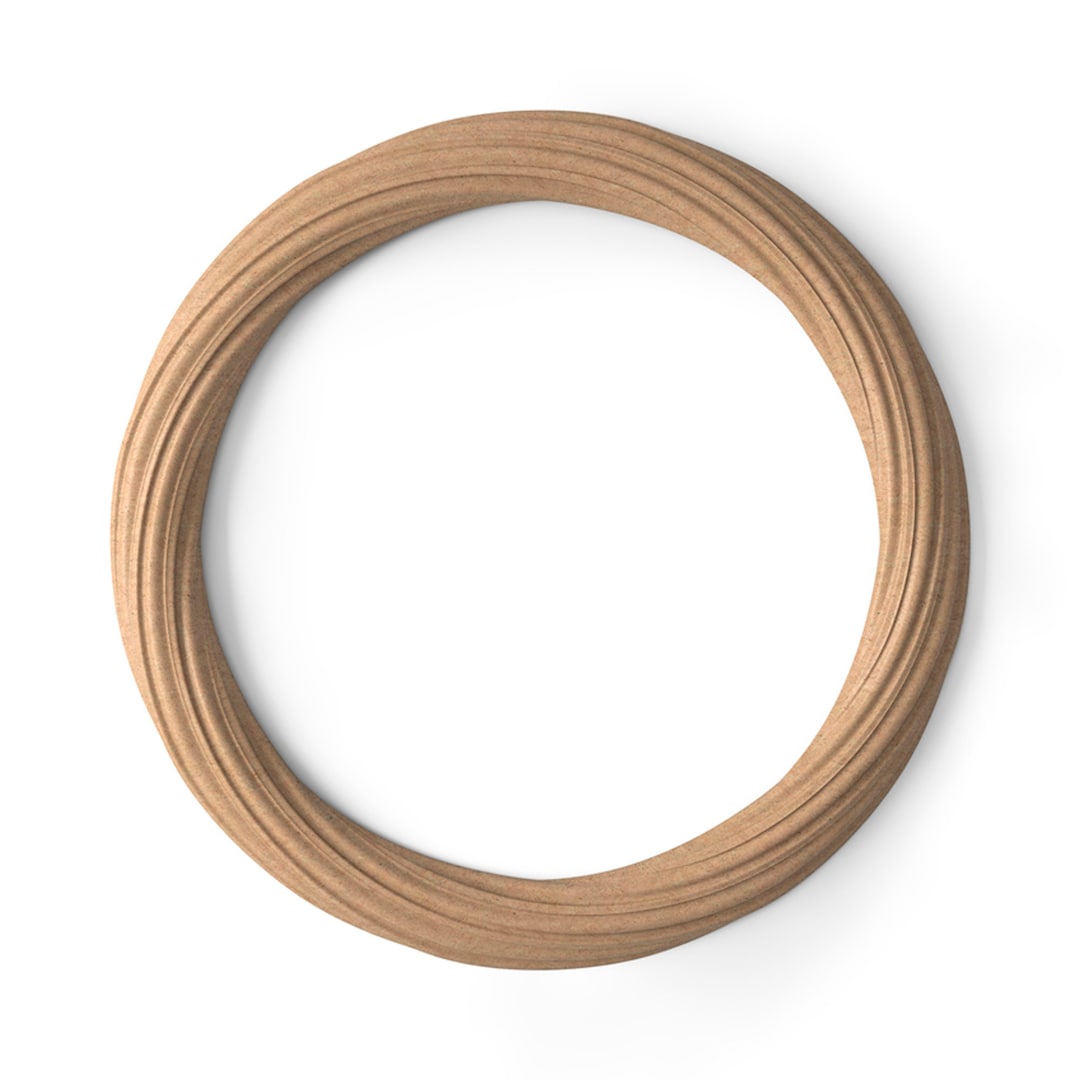 Round Art Deco Wood Mirror Wall Frame - Etsy