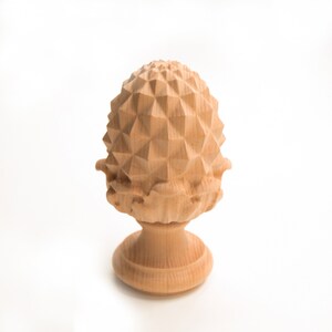 Pair of Wood Stair Finials With Screws, Decorative Top Cap for Newel ...