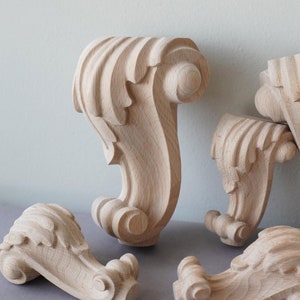 Carved Furniture Legs (2 Pc.) Victorian Style, Wooden Furniture Legs - Etsy