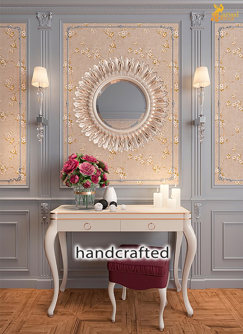 Large Ornate Mirror Frame Carved Wood Architectural | Etsy