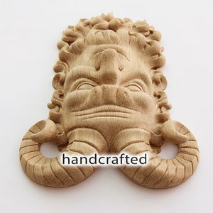 Carved Wood Face of Satyr - Sculpture Faun Satan Wall Art Decor - Etsy