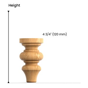 Spindle Furniture Feet Turned Tapered With Round Middle From Oak Art ...