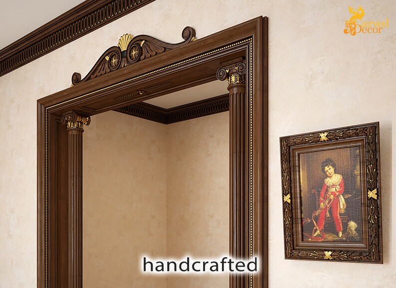 Wood Carved Column Base Oak Round Capital - Etsy