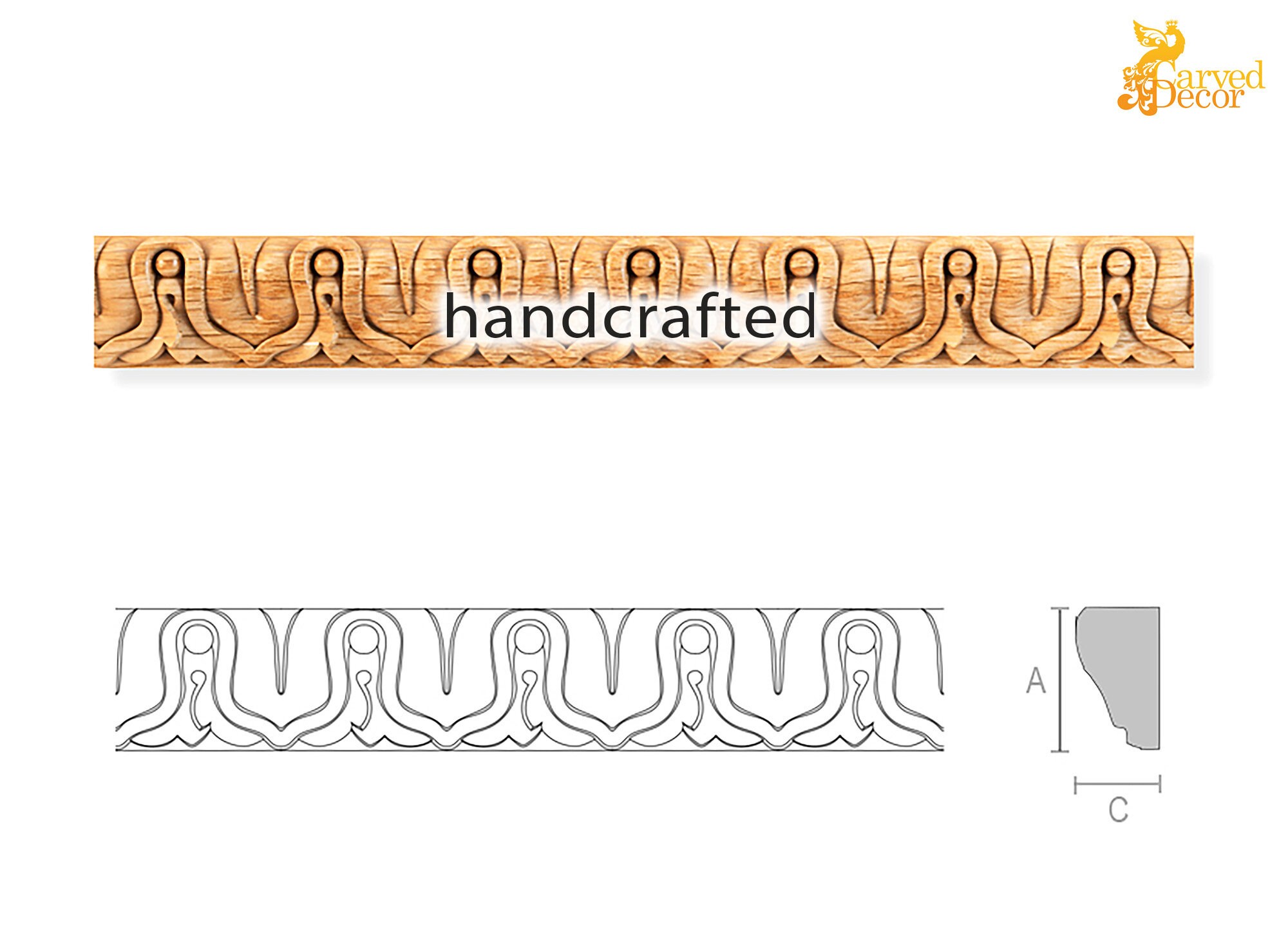 Handcrafted Wooden Architectural Molding Trim 78 - Etsy