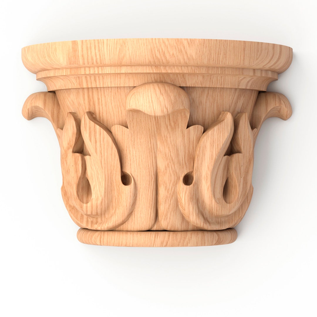 High Quality Carved Wood Column Capital Acanthus - Etsy