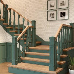 Square Tapered Natural Wood Balusters - Etsy