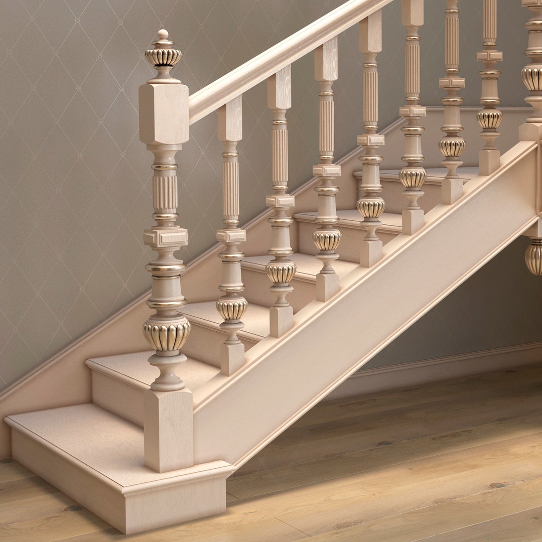 Newel Post for Stairs From Natural Solid Wood - Etsy