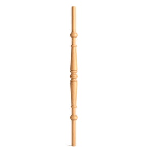 Round Elegant Natural Wood Baluster - Etsy