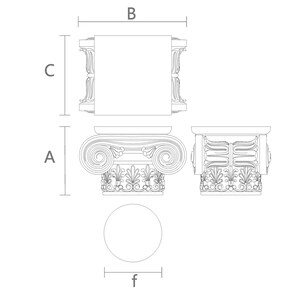 Wood Carved Column Base Oak Round Capital - Etsy