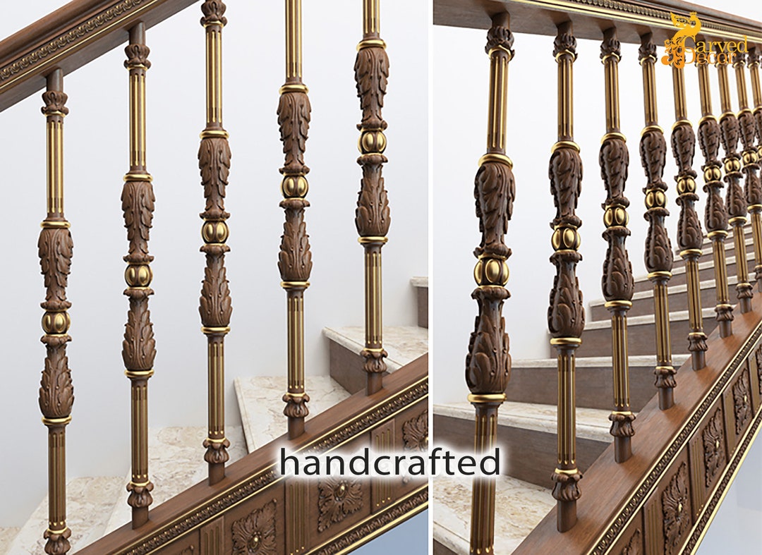 Unique Wooden Spindles for Stairs - Etsy