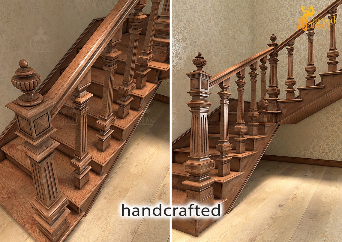 Victorian Wooden Baluster Stairs Part From Oak - Etsy Australia