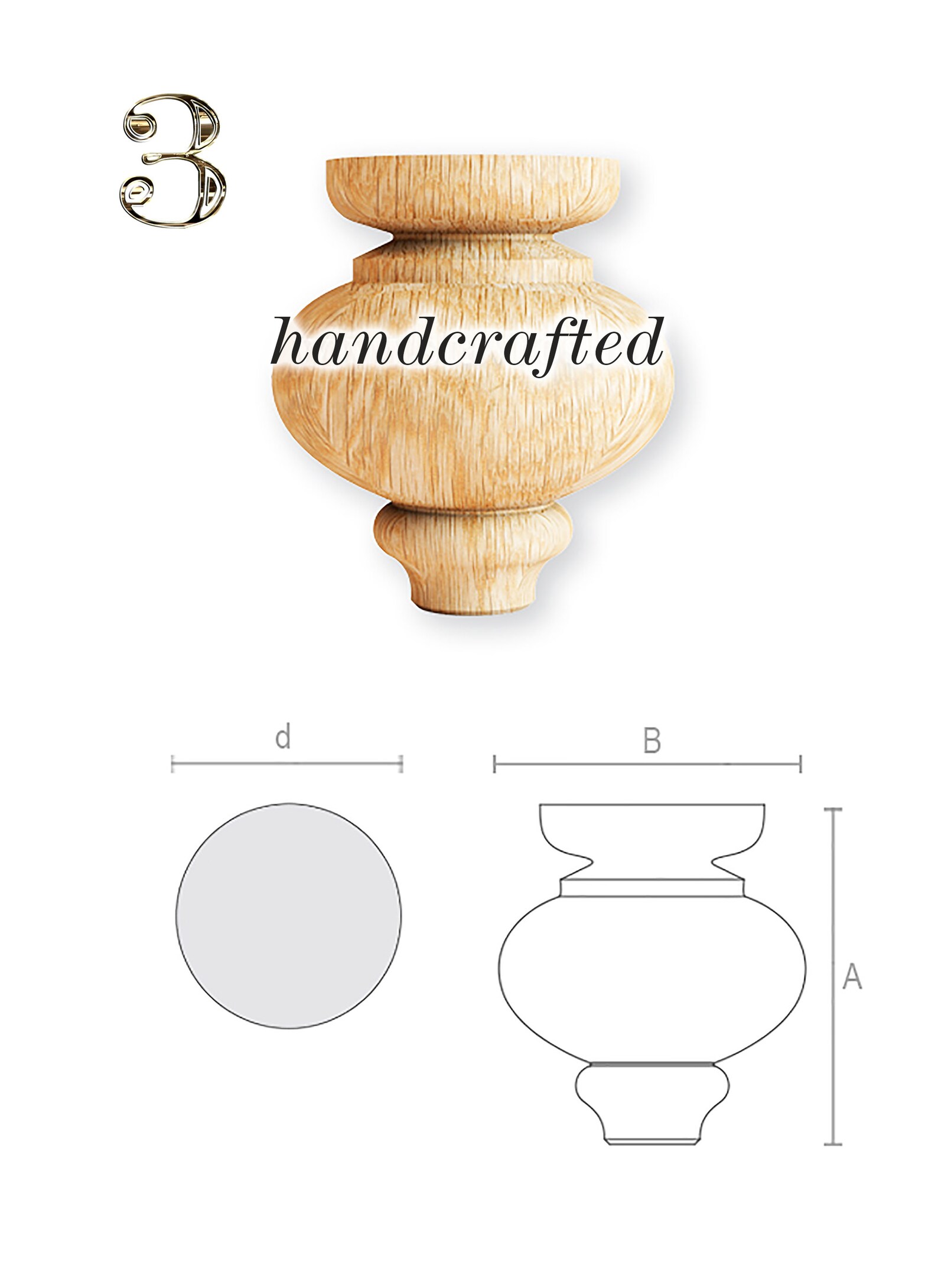 Set of Four Legs Furniture Hardwood Round Miniature Legs - Etsy