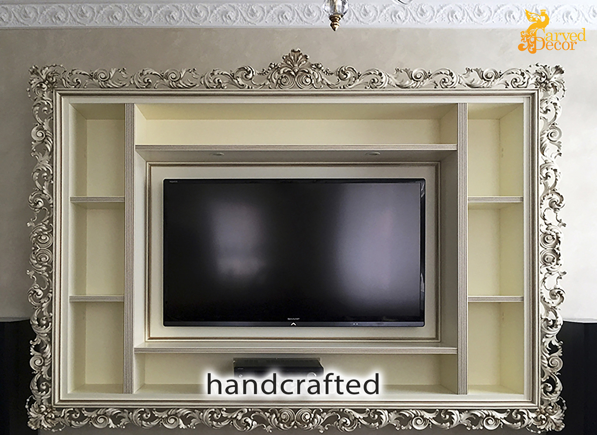 Decorative Frame for TV Zone Large Wooden Interior Frame - Etsy UK