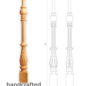 Luxury Carved Wooden Baluster for Stairs - Etsy