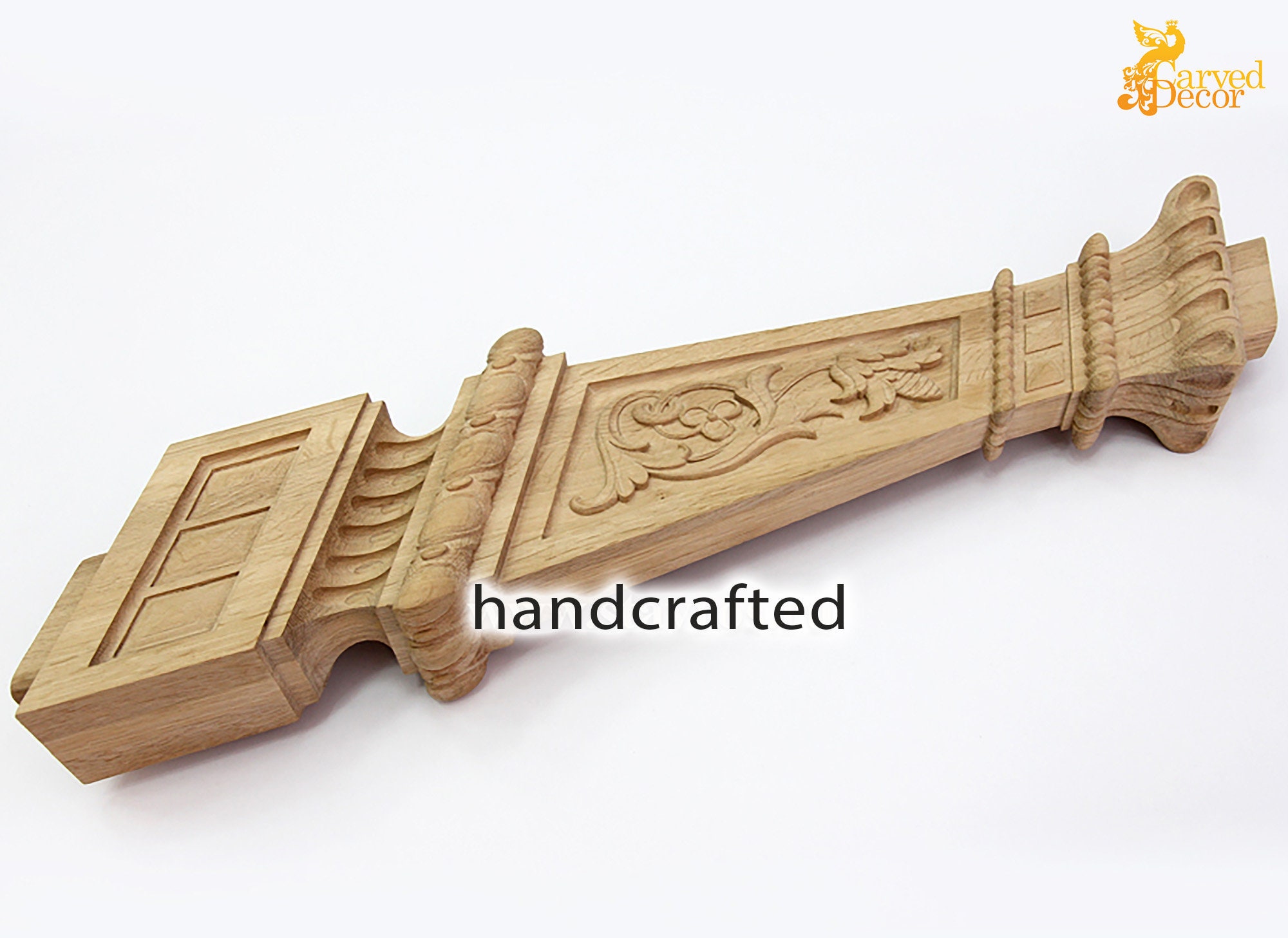 Fancy Staircase Design Wooden Baluster Floral Stair Wood | Etsy