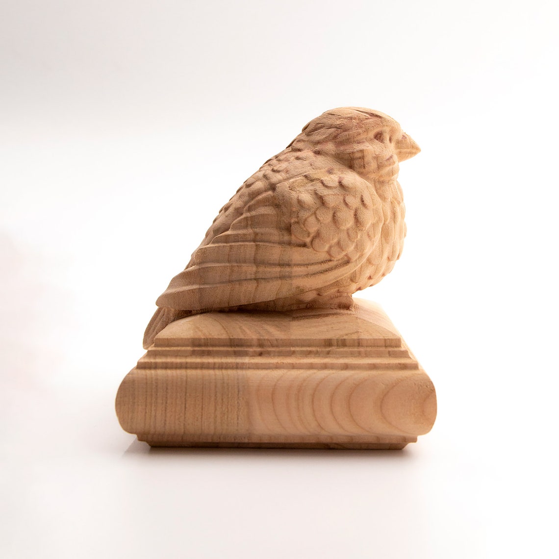 House Sparrow Bird Newel Finial for Wood Post Decorative Newel - Etsy