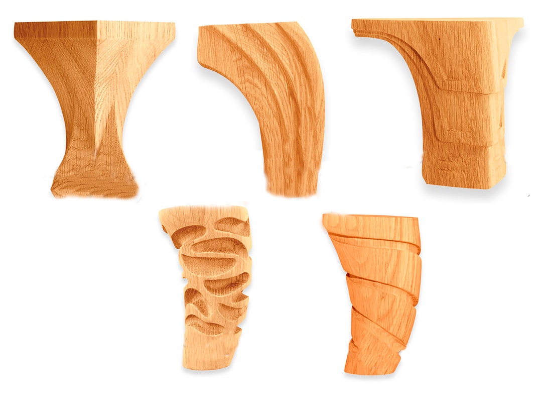 Modern Style Futuristic Furniture Feet Wood, Unfinished Small Designer ...