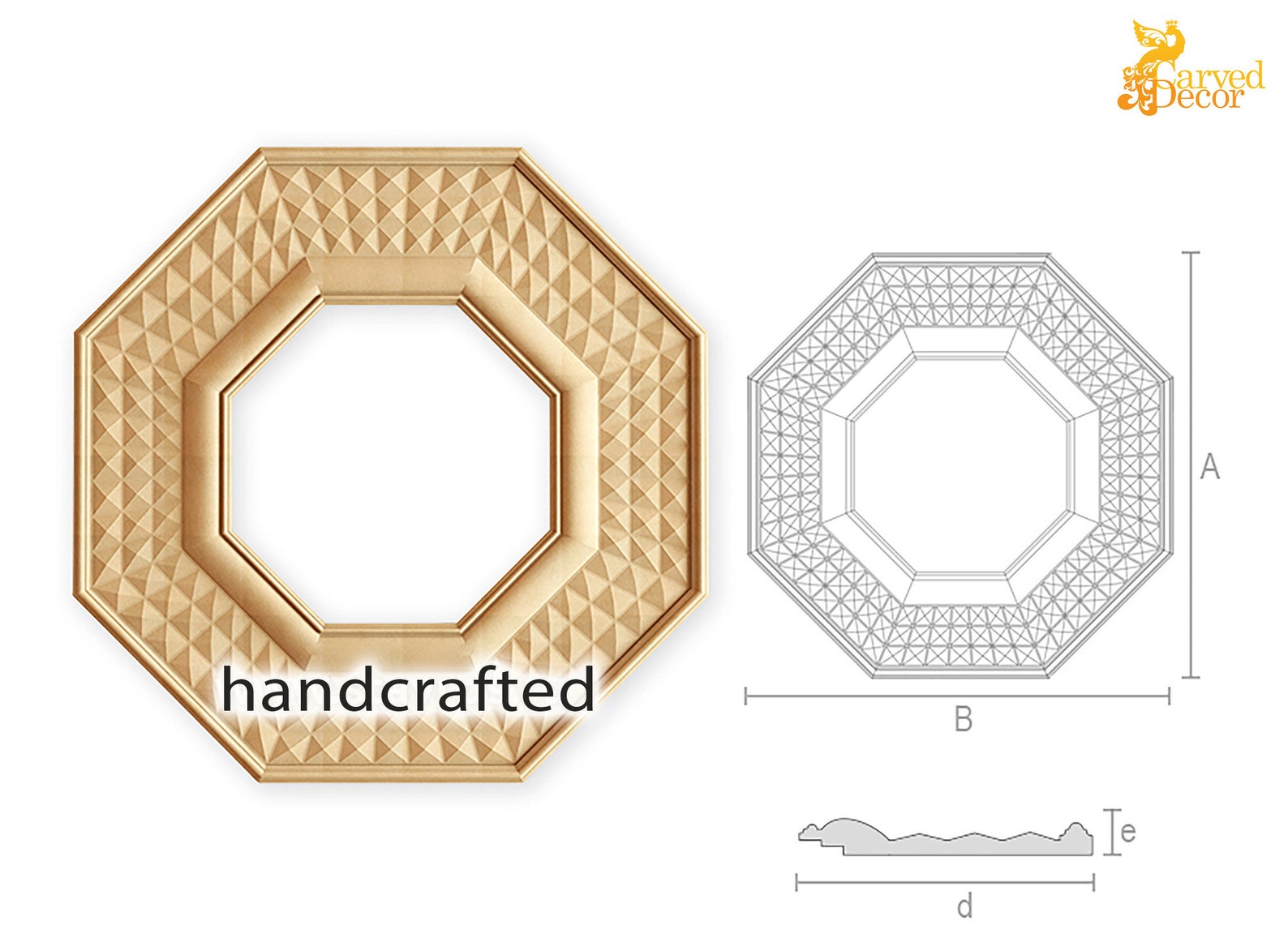 Modern Art Deco Decorative Octagonal Mirror Frame - Etsy