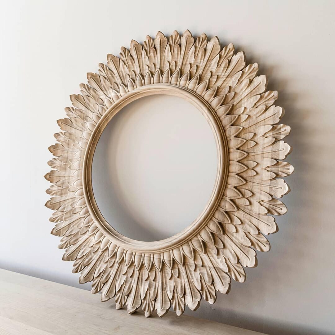 Large Ornate Mirror Frame Carved Wood Architectural - Etsy