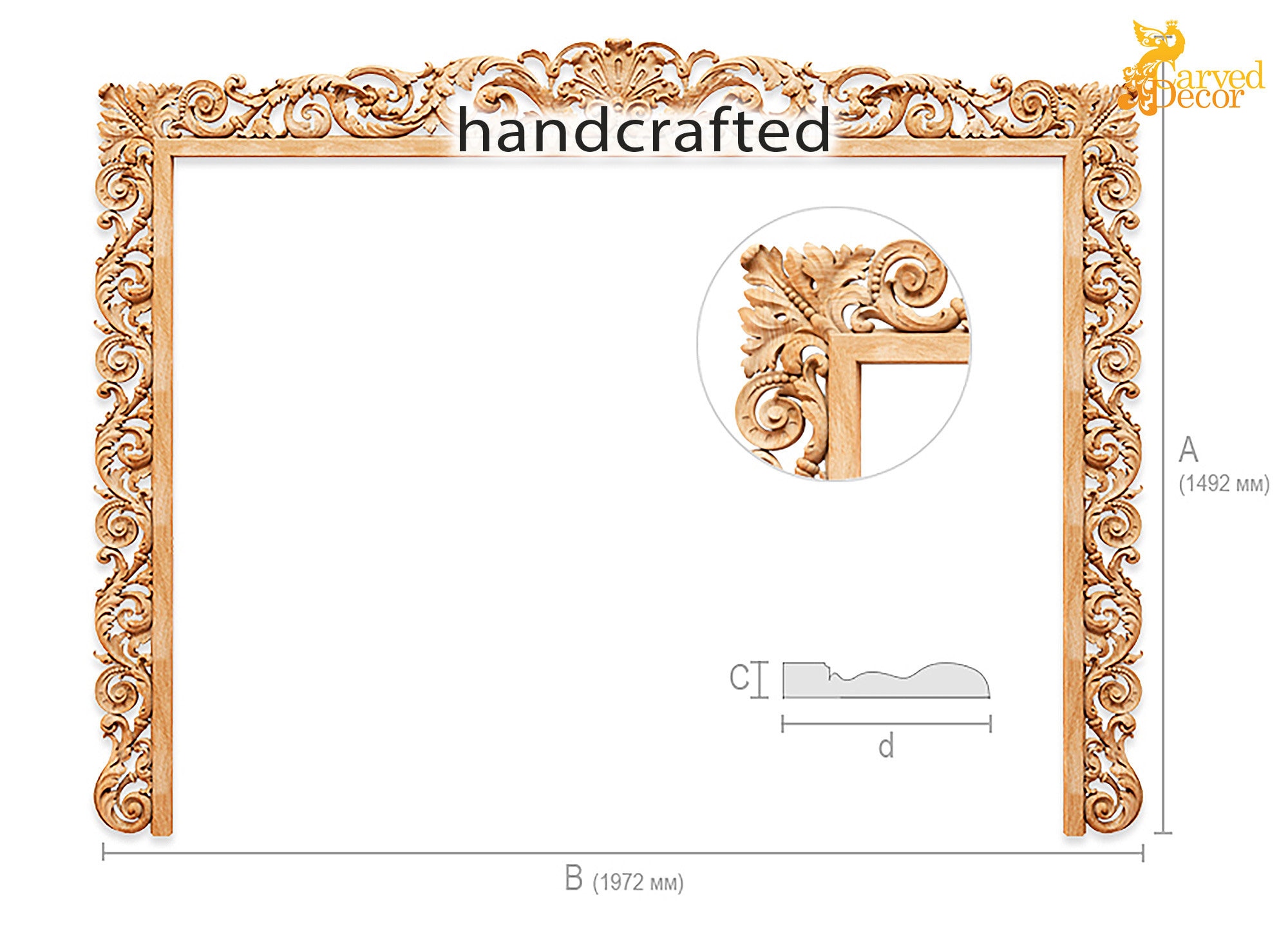 Baroque TV Zone Frame Unfinished Frame Decoration for TV - Etsy