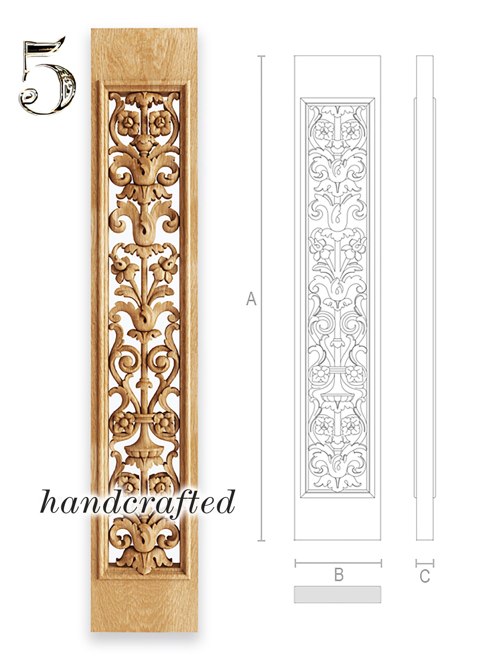 Carved Wood Balusters for Unique Staircase - Etsy