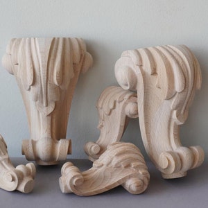 Carved Furniture Legs (2 Pc.) Victorian Style, Wooden Furniture Legs - Etsy