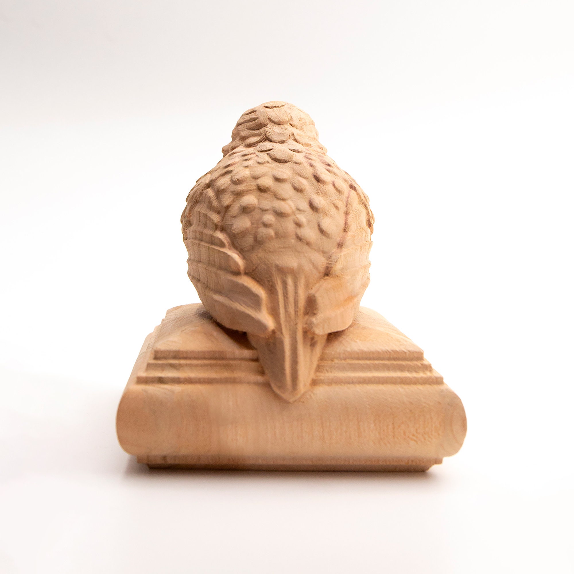 Sparrow Bird Finial for Staircase Newel Post, Carved Decorative Newel ...
