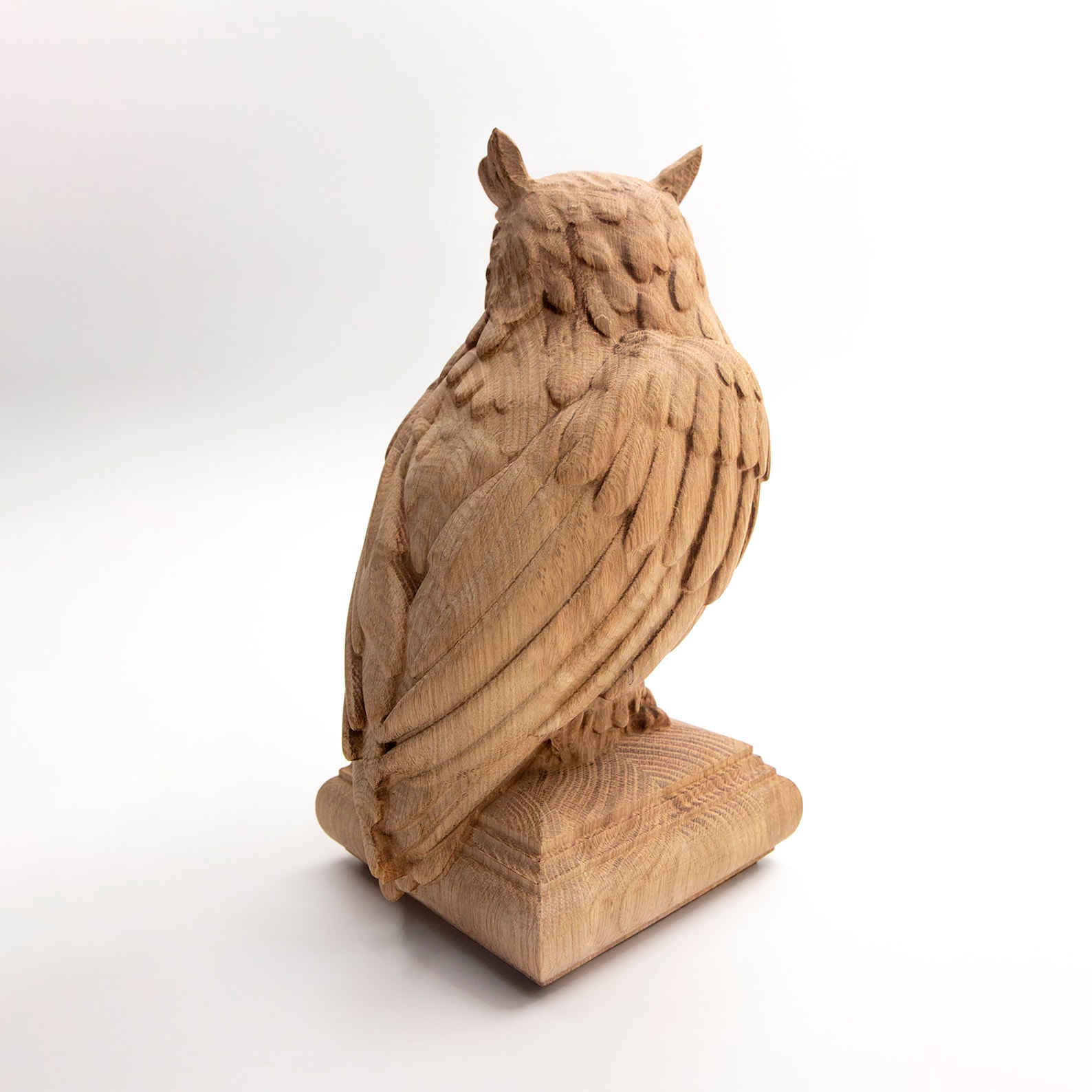 Owl Wood Carving Newel Post Cap With the Owl Statue Interior - Etsy