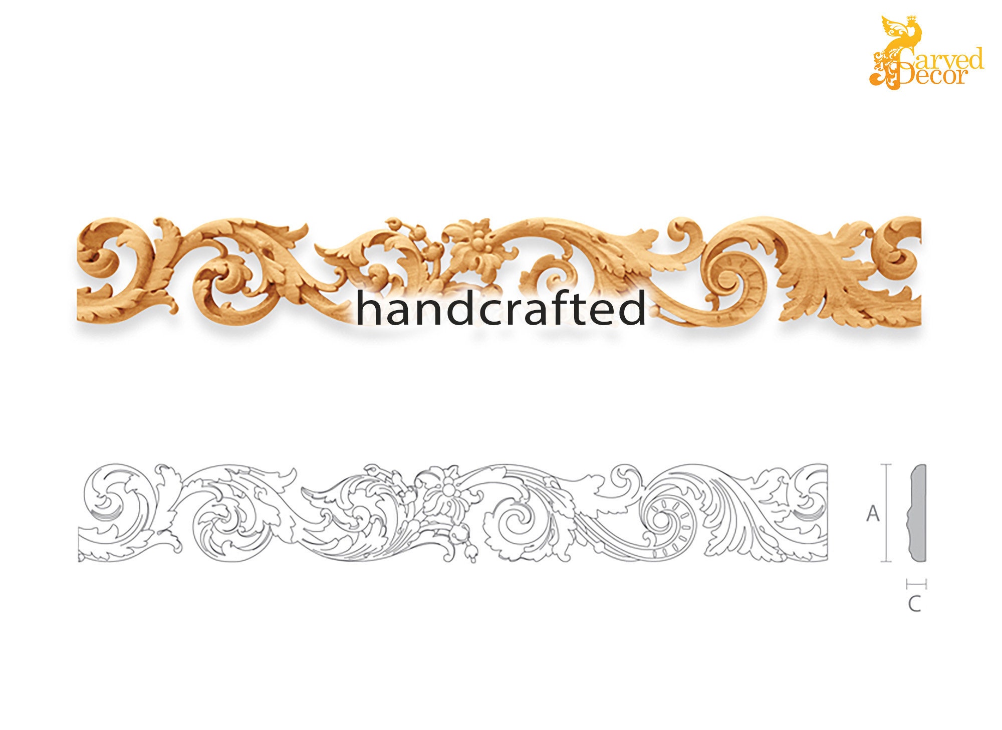 Unfinished Ornate Floral Moulding 78 Acanthus Leaves - Etsy