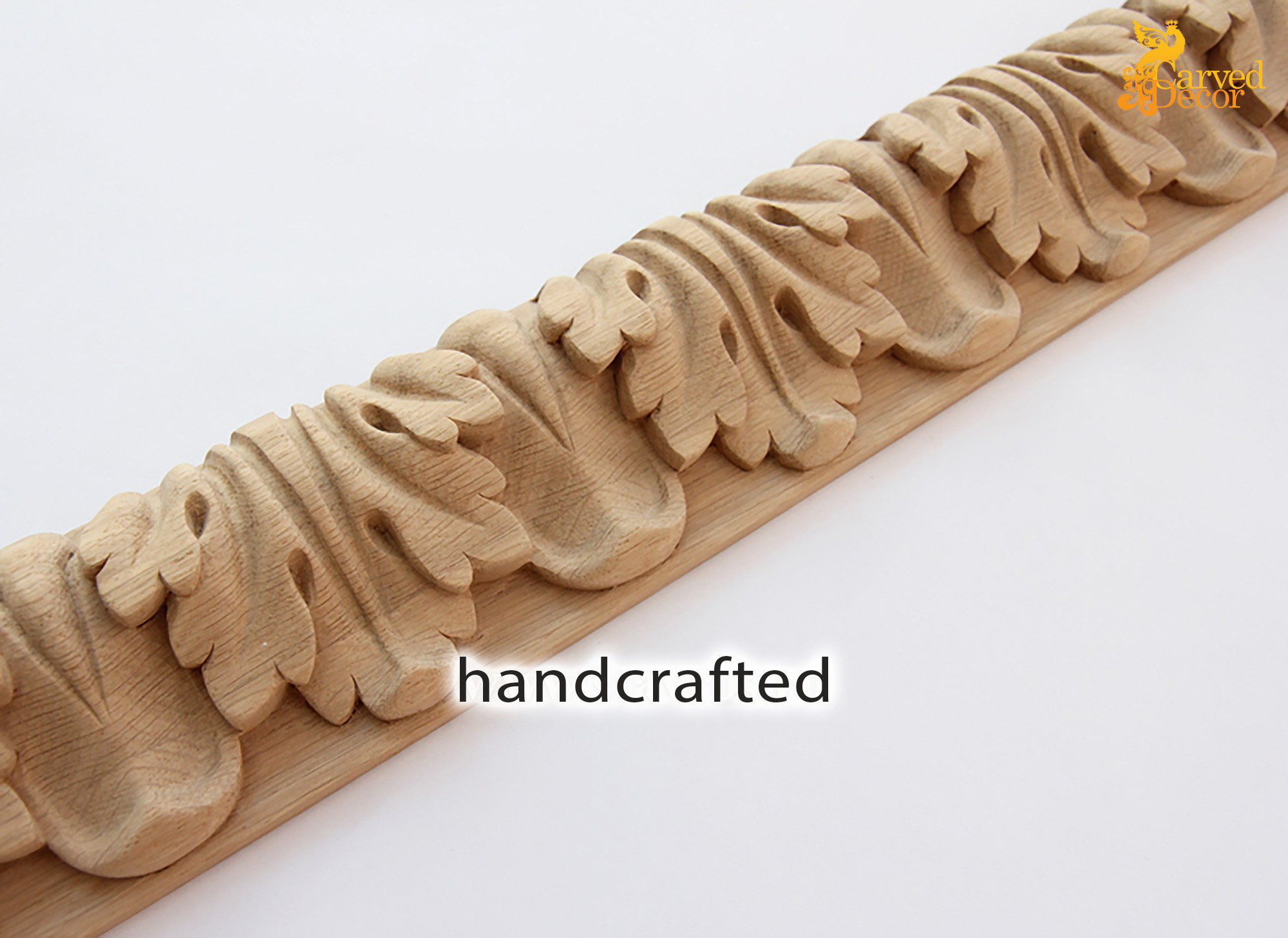 Carved Acanthus leaf molding from oak Unfinished wooden | Etsy