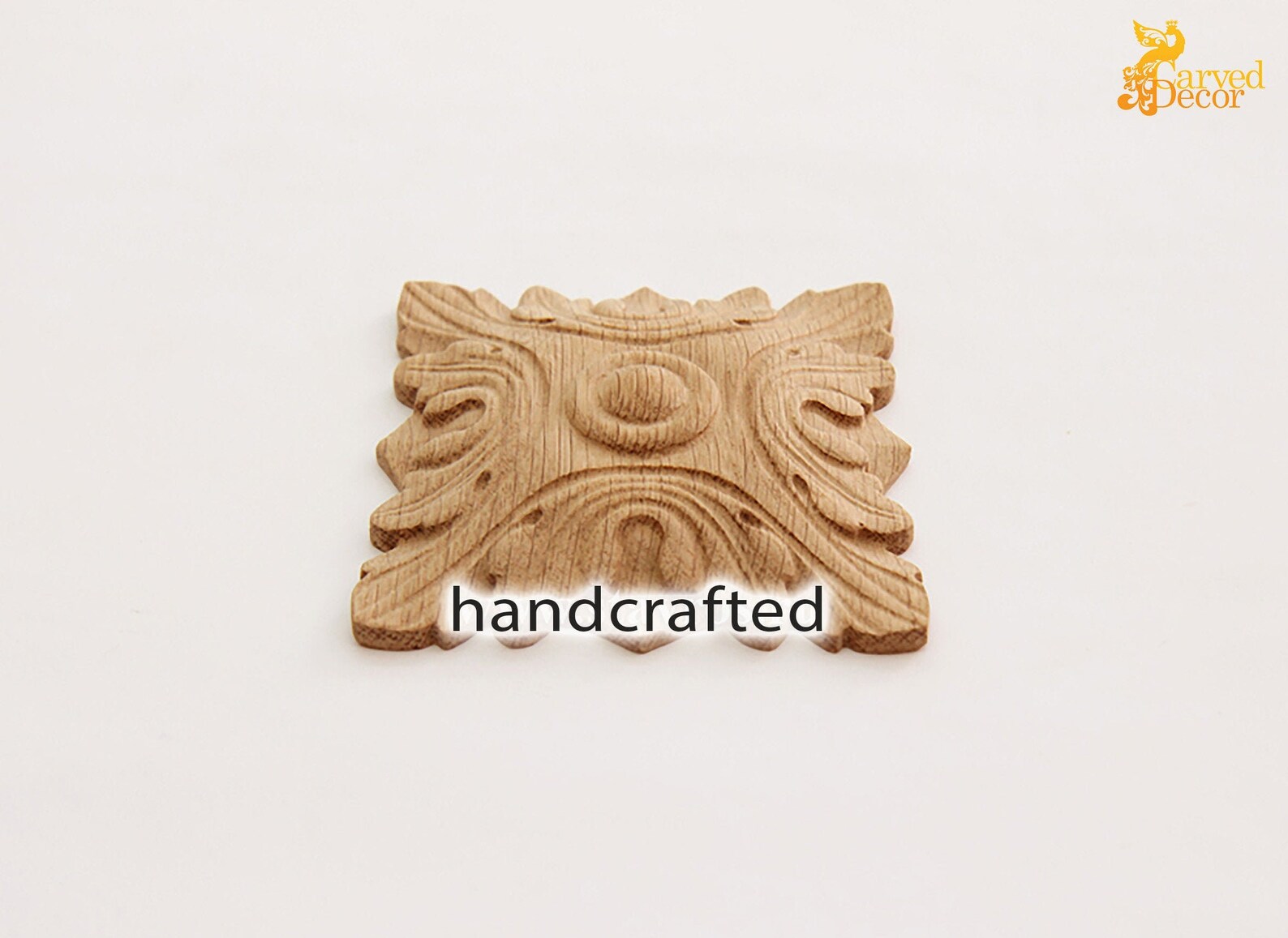 Architectural Wooden Rosette Square Decorative Applique - Etsy