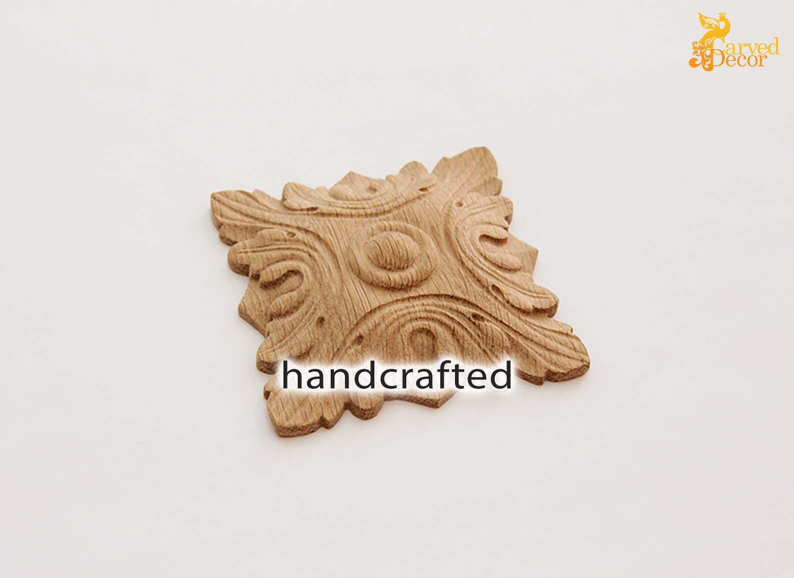 Architectural wooden rosette Square decorative rosettes set | Etsy