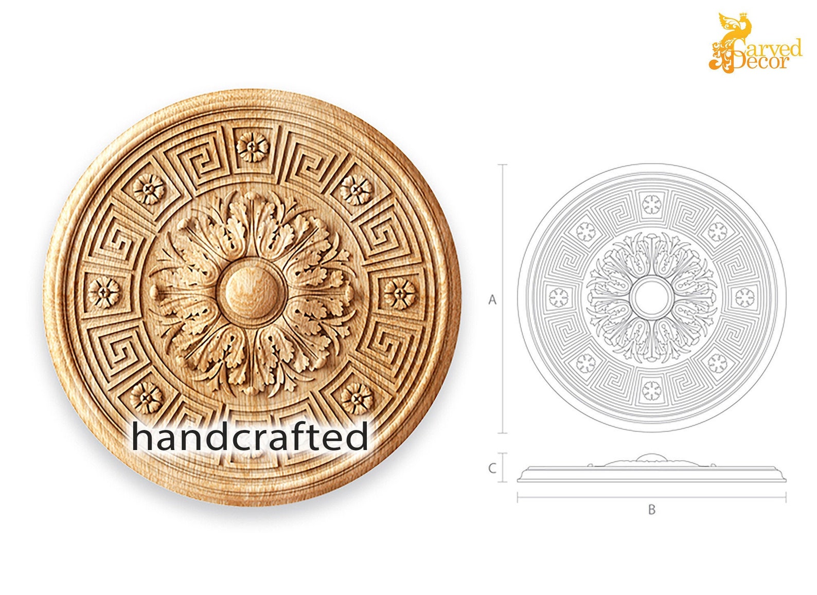 Large Antique Ceiling Medallion Carved Wood Rosette Wholesale - Etsy