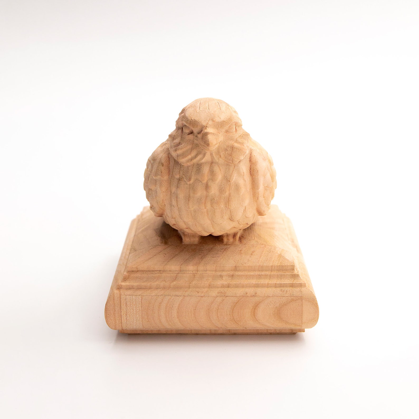 Sparrow Bird Finial for Staircase Newel Post, Carved Decorative Newel ...