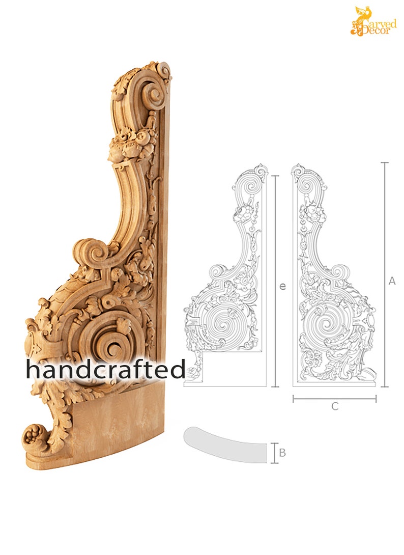 Perfect Large Floral Wood Newel Post Decorative Carved - Etsy