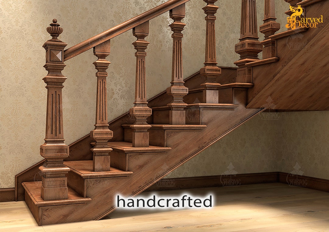 Victorian Wooden Baluster Stairs Part From Oak - Etsy