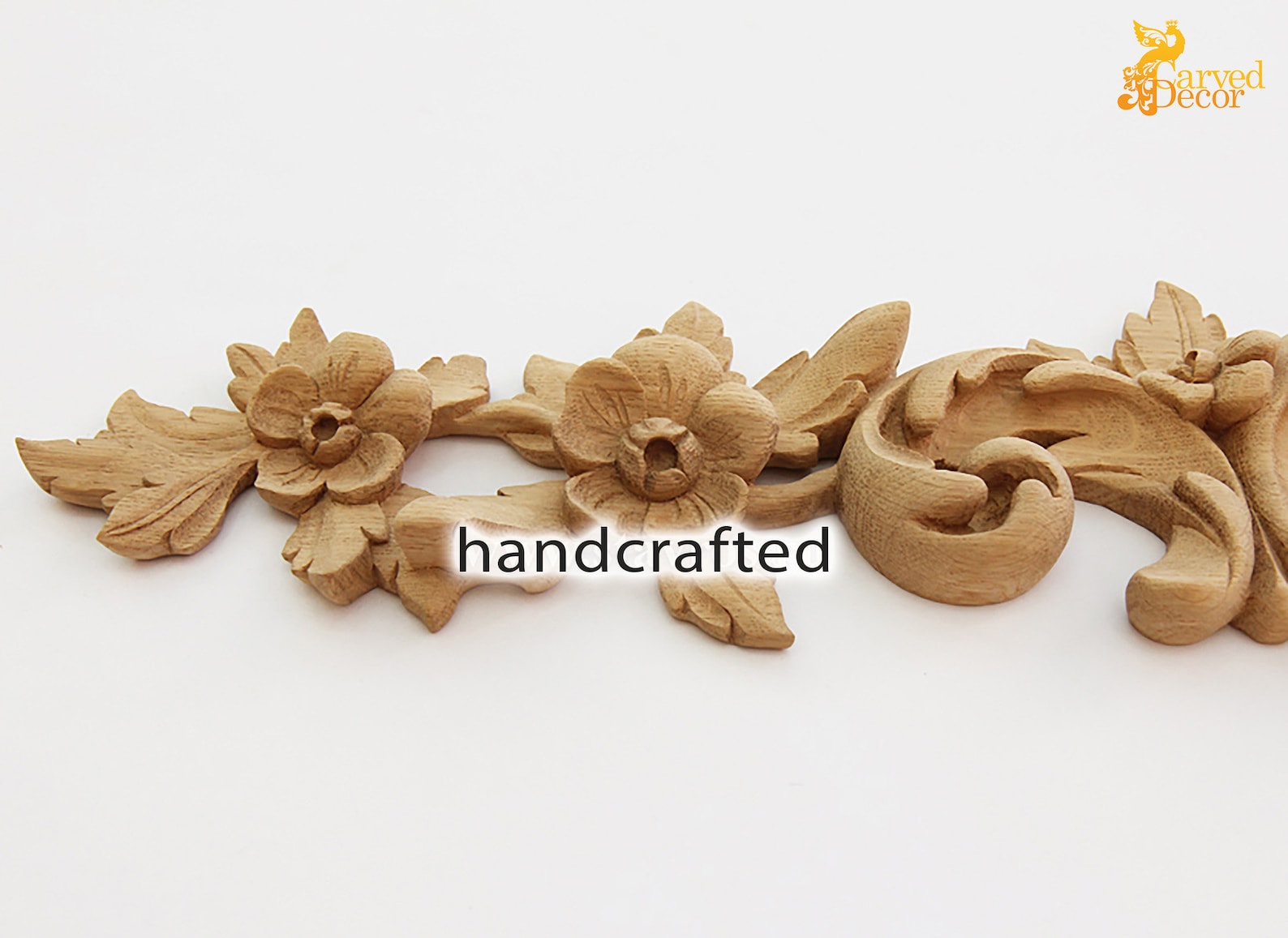 Floral Center Carved Wood Inlay for Cabinets Fireplace - Etsy