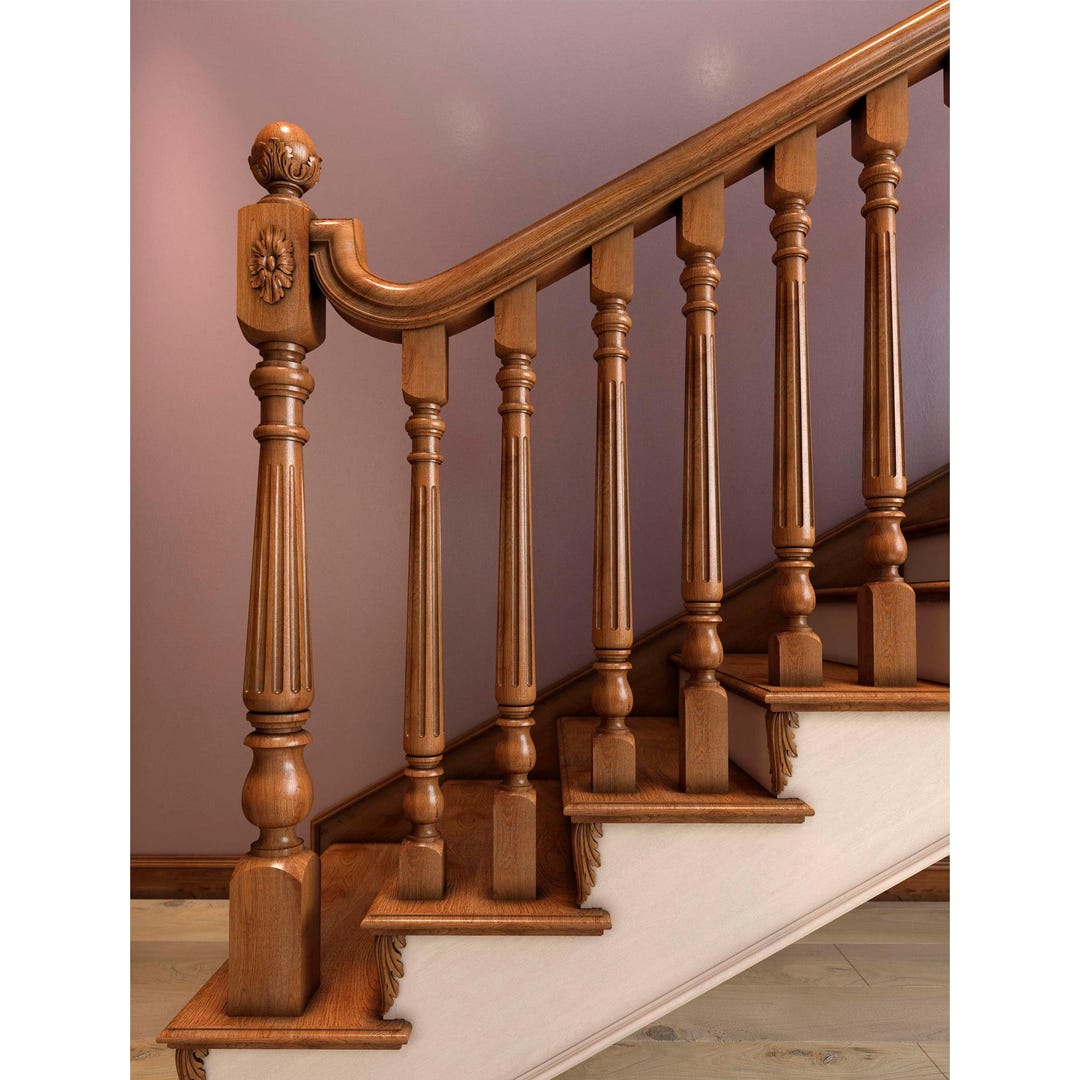 Neoclassical Wood Baluster for Staircase - Etsy