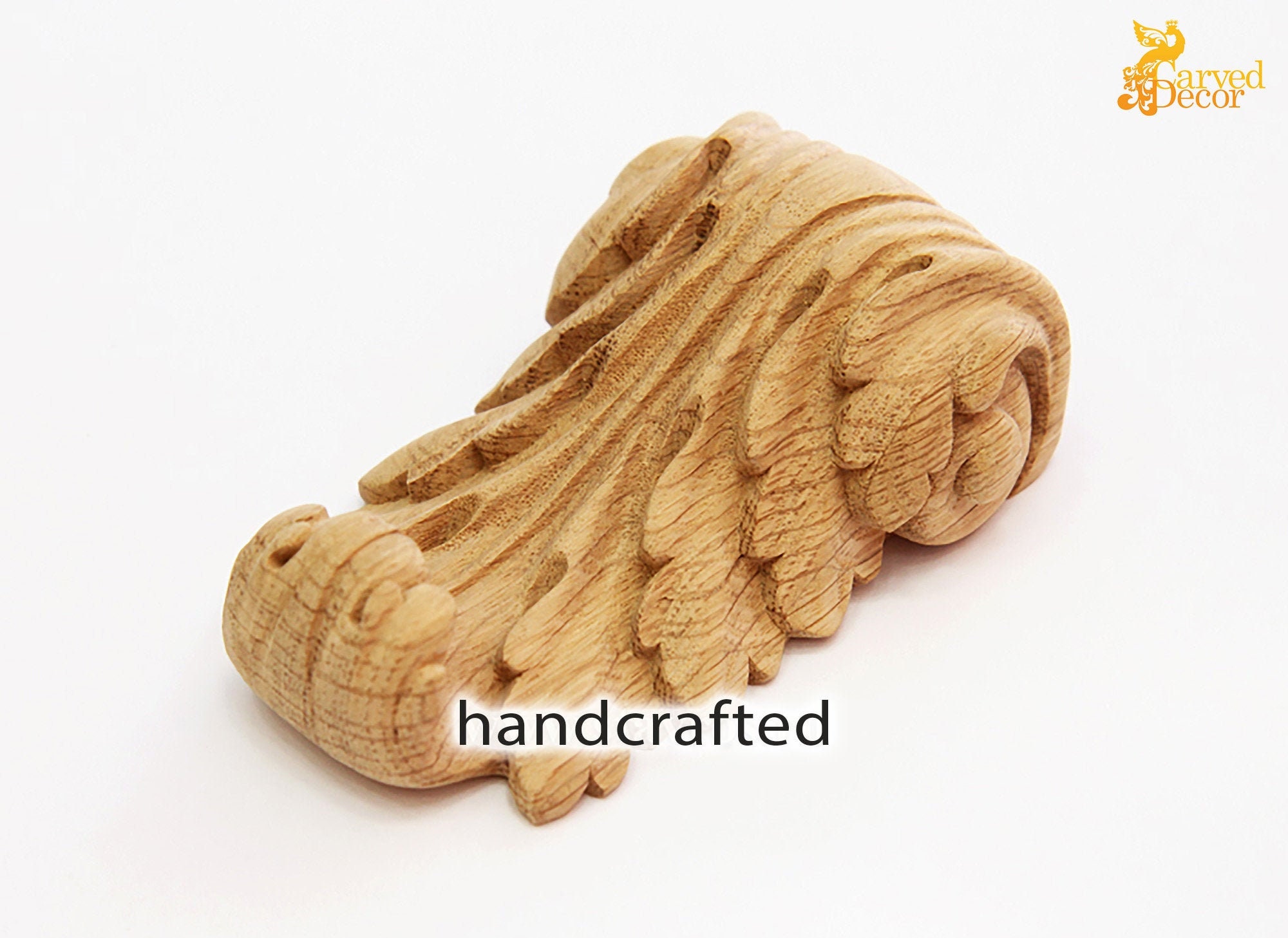 Decorative Flat Wooden Corbel Acanthus Leaf Bracket Decor - Etsy