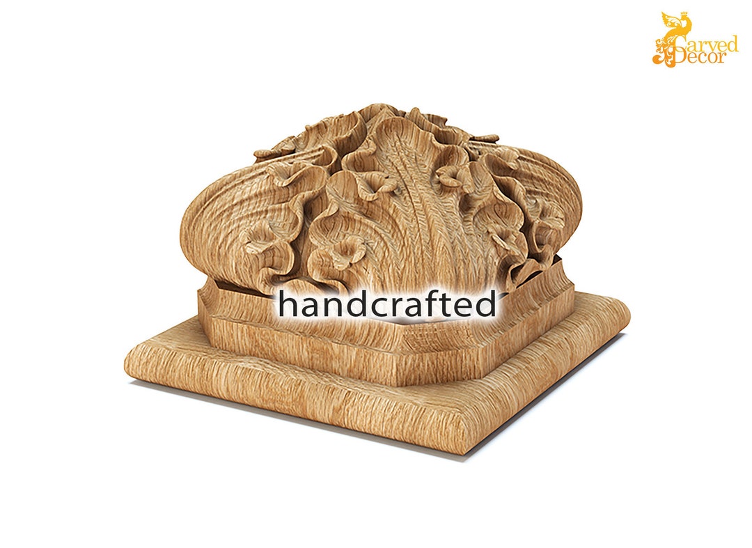 Pair of Gothic Newel Post Caps Wood Finial Topper Staircase - Etsy