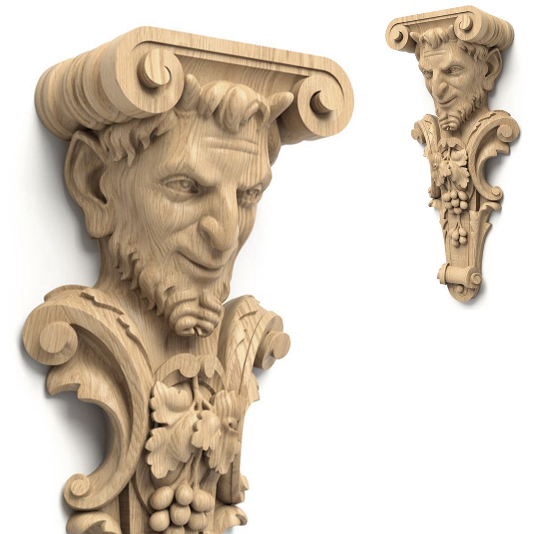 Mephistopheles Corbels 2 Pc., Gothic Corbel, Devil Corbel ...