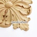 Square Classic Rosette From Oak, Unfinished Decorative Rosette Applique ...