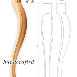 Cabriole Wooden Table Legs, Queen Anne Style Table Legs - Etsy