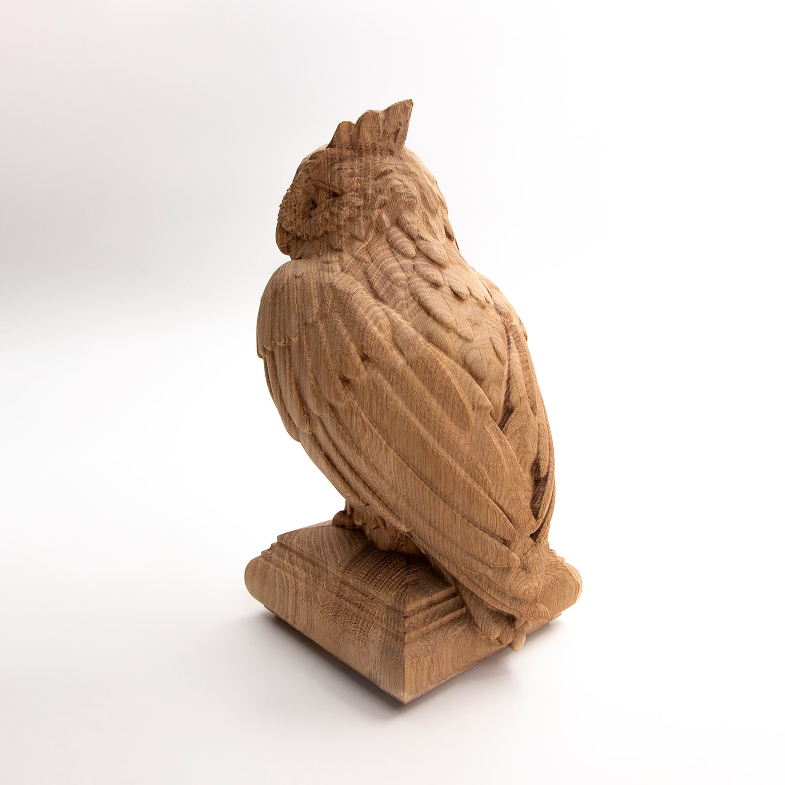 Owl Wood Carving Newel Post Cap With the Owl Statue Interior Wooden ...