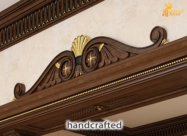 Wood Carved Column Base Oak Round Capital - Etsy