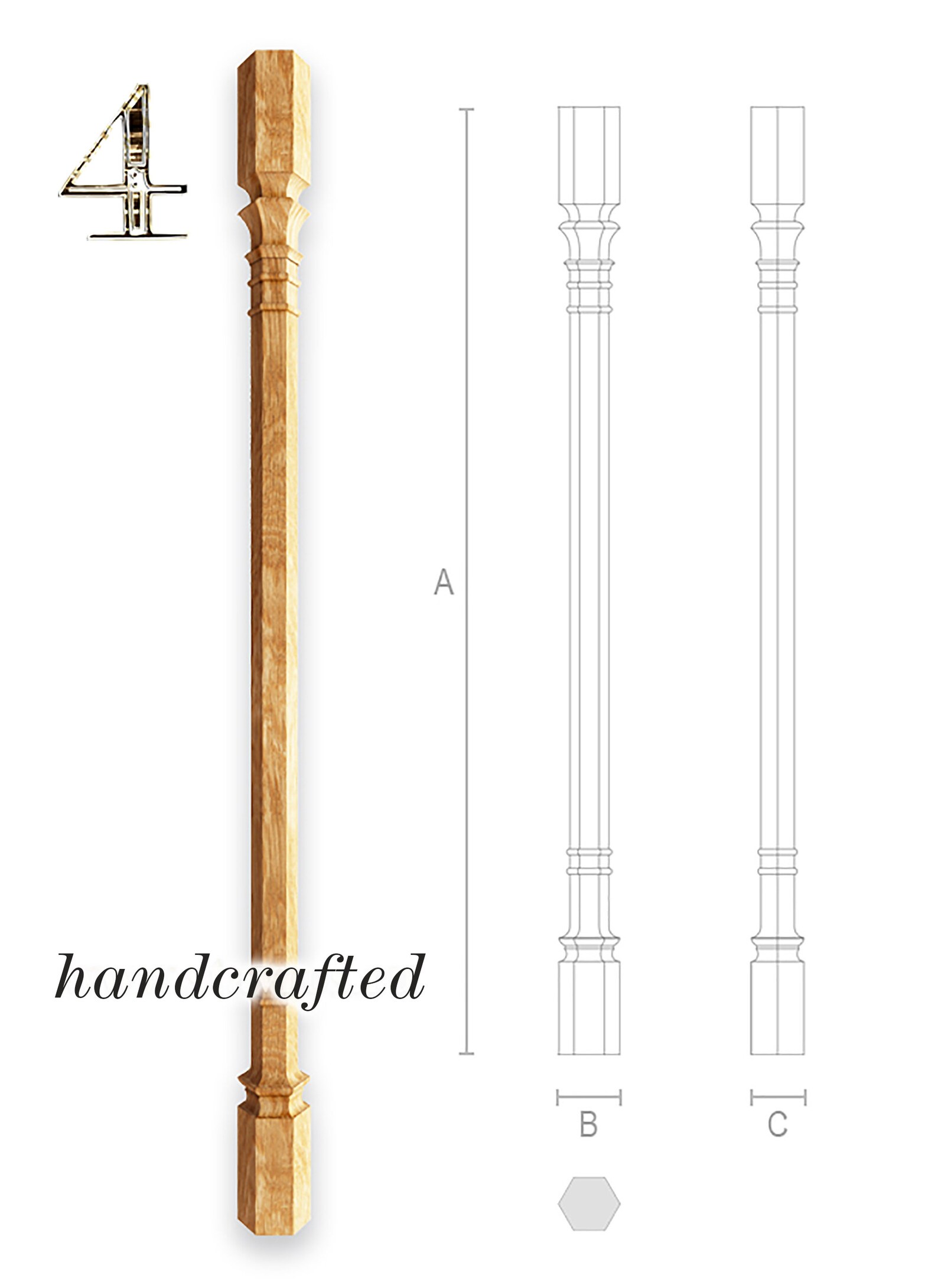 Carved Wood Balusters for Unique Staircase - Etsy